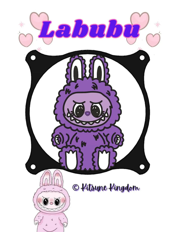 Adorable Labubu PC Fan Cover: 120mm/140mm Fan Shroud for Custom ...
